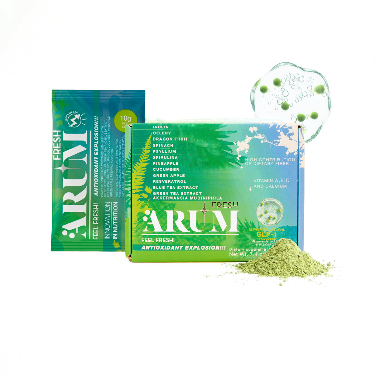 ARUM Fresh — Natural GLP-1 Activator Green Detox Powder | Gut Health ...